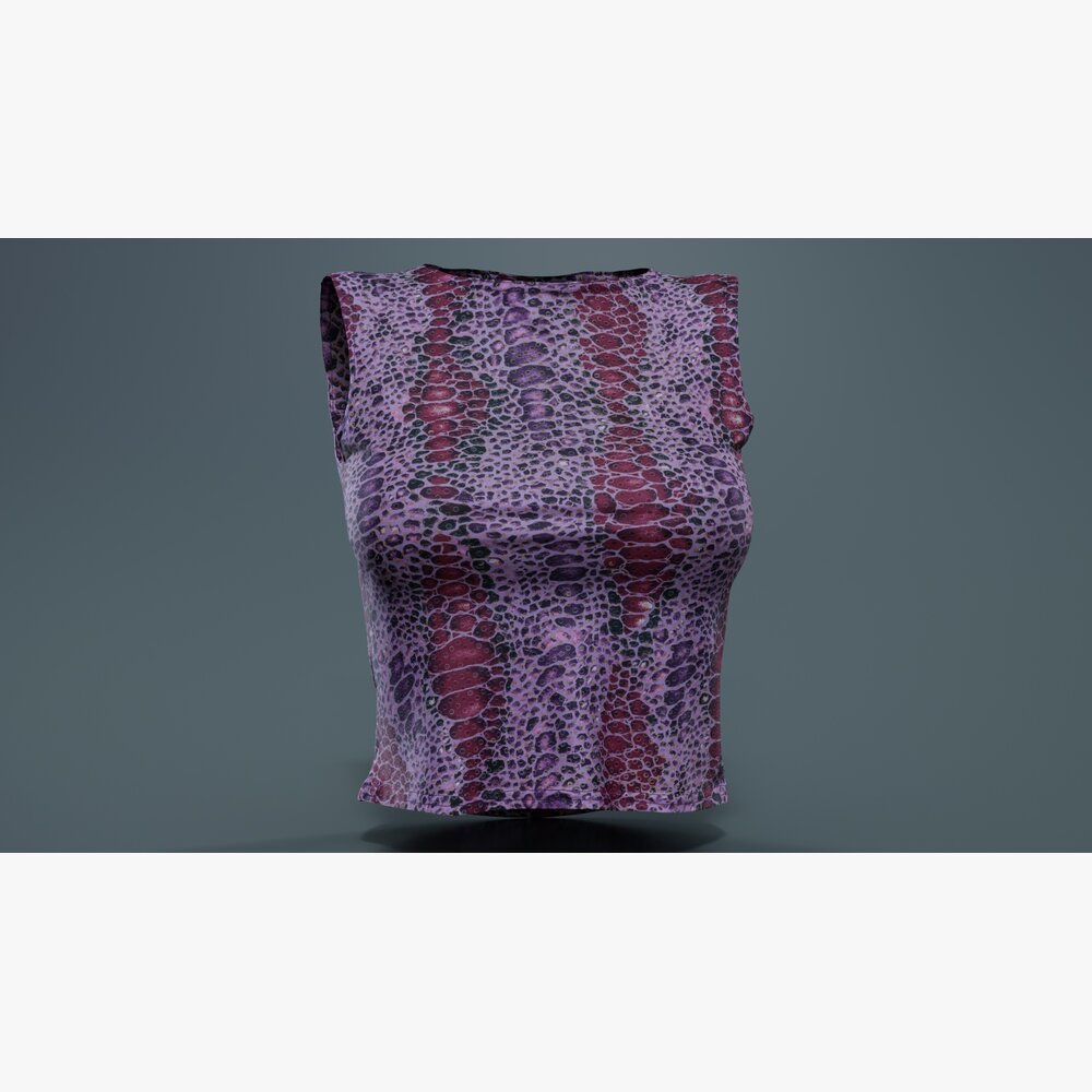 Purple Snake Top 3D model - Download Shirts on 3DModels.org
