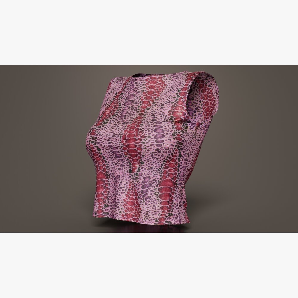 Purple Snake Top 3D model - Download Shirts on 3DModels.org