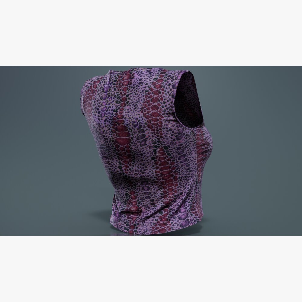 Purple Snake Top 3D model - Download Shirts on 3DModels.org
