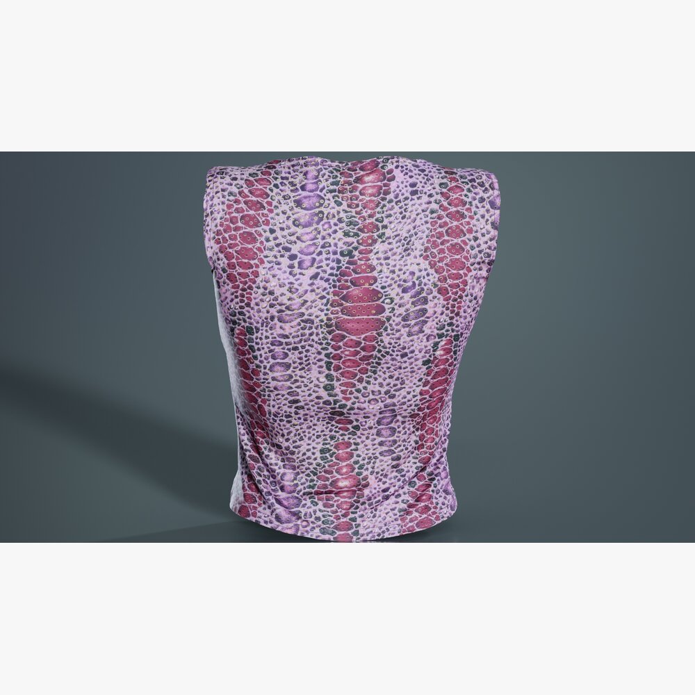 Purple Snake Top 3D model - Download Shirts on 3DModels.org