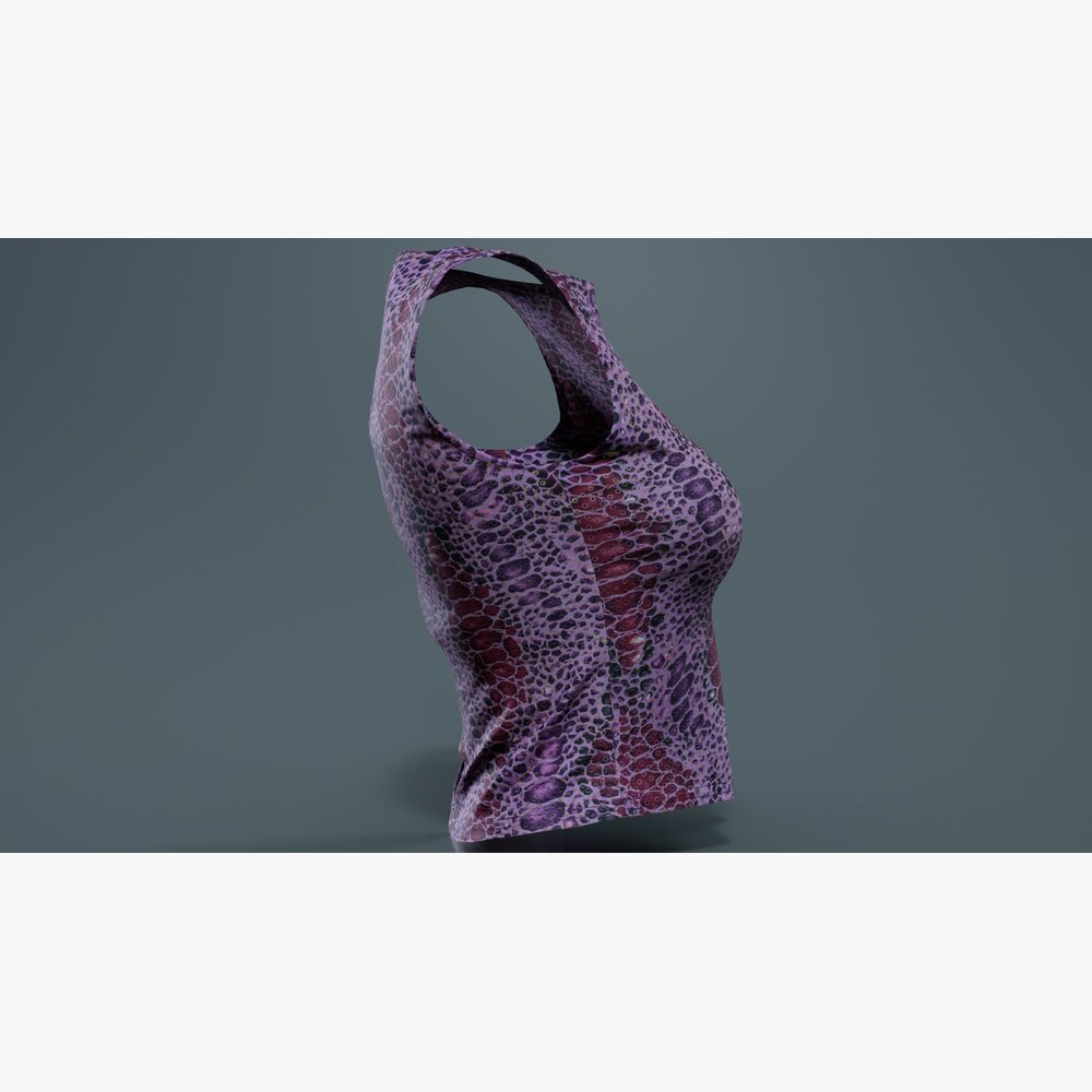 Purple Snake Top 3D model - Download Shirts on 3DModels.org