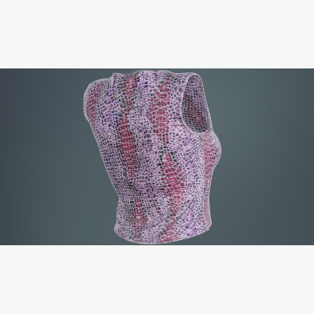 Purple Snake Top 3D model - Download Shirts on 3DModels.org