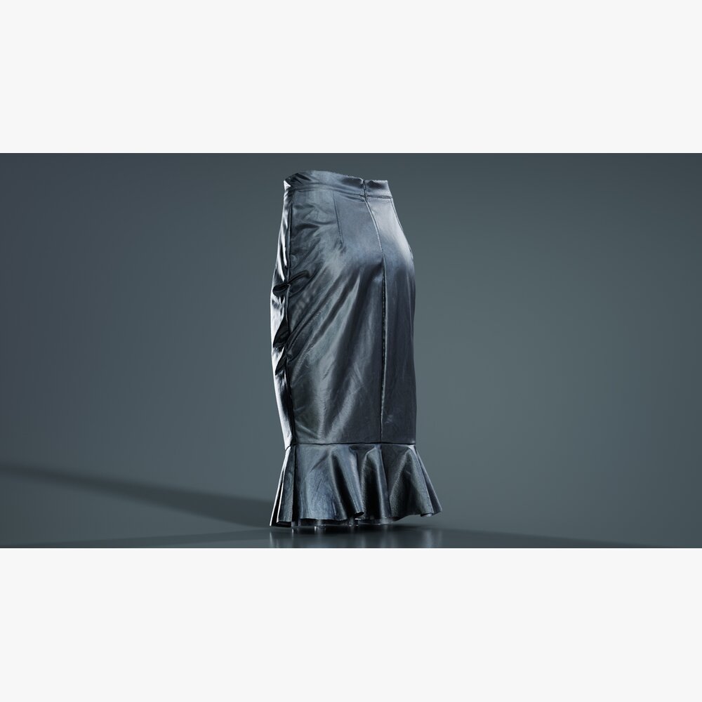 Shiny Mermaid Skirt 3D model - Download Dresses on 3DModels.org