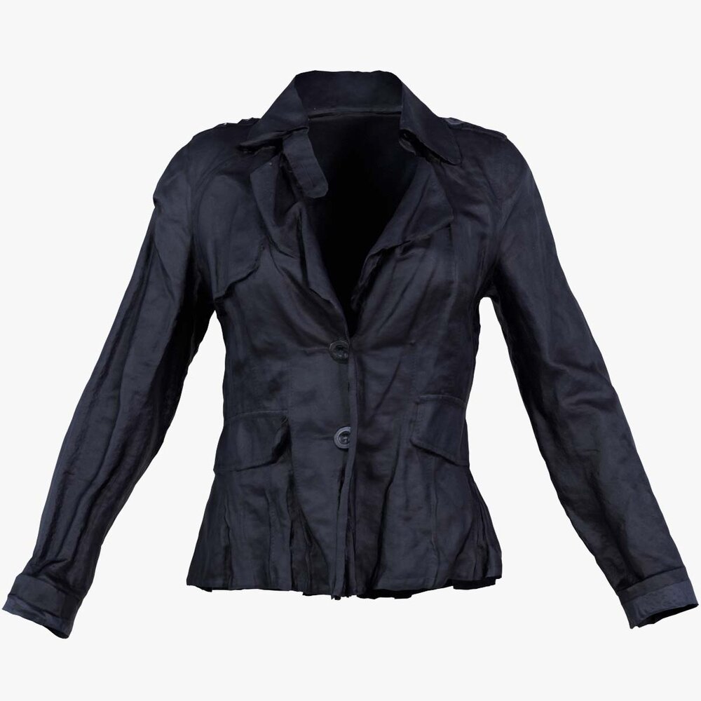 Stylish Black Blazer 3D model - Download Coats on 3DModels.org