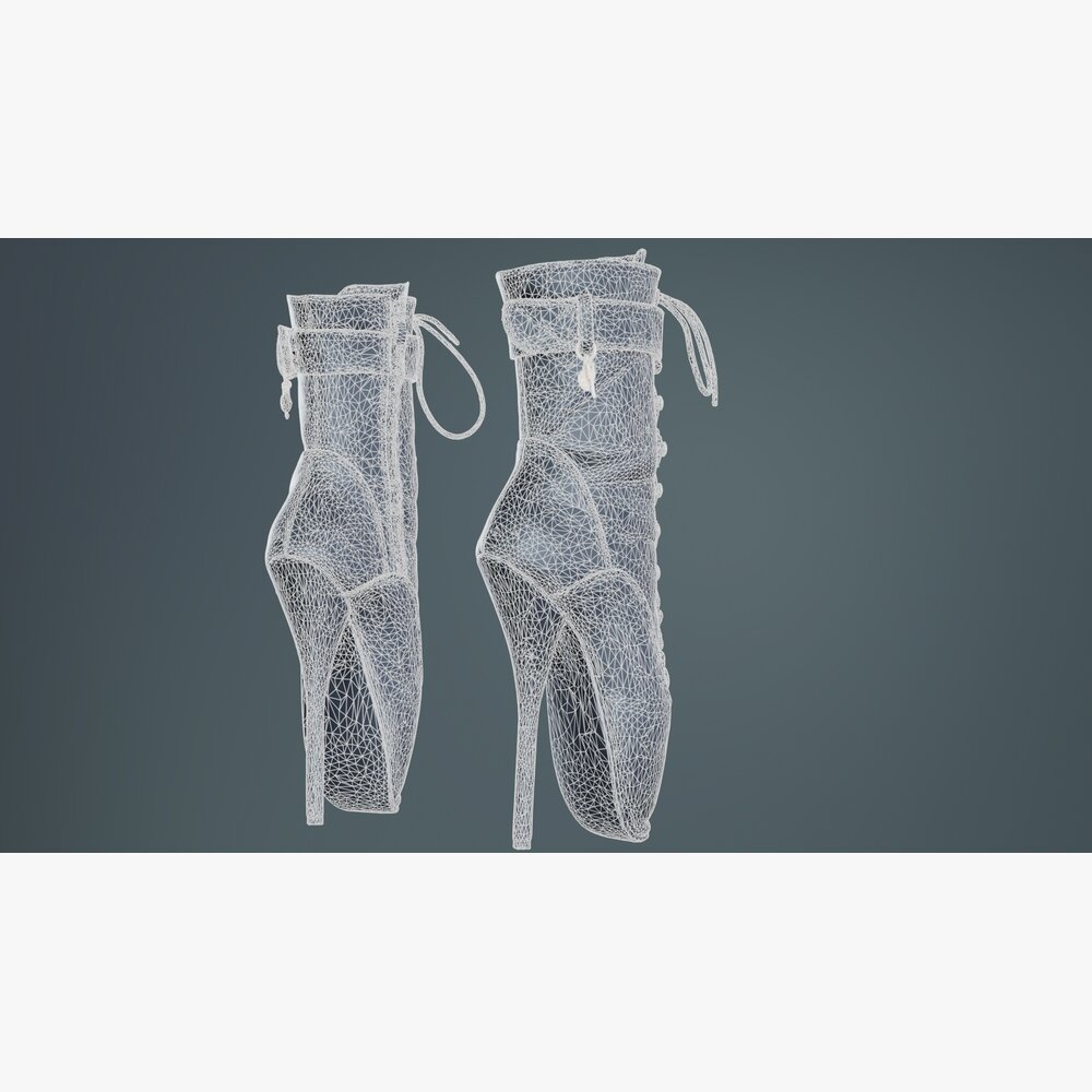 Stiletto Ballet Heels 3D model - Download Shoes on 3DModels.org