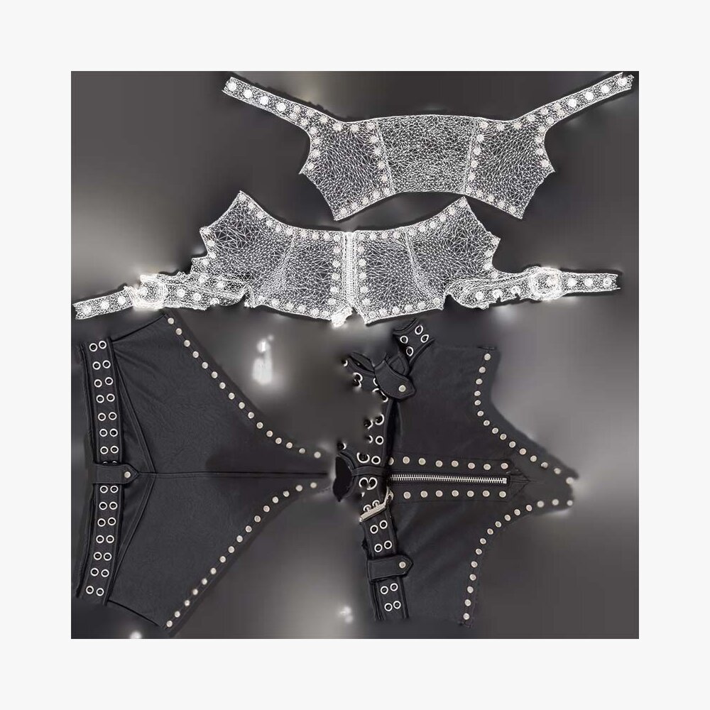 Studded Leather Top 3D model - Download Shirts on 3DModels.org