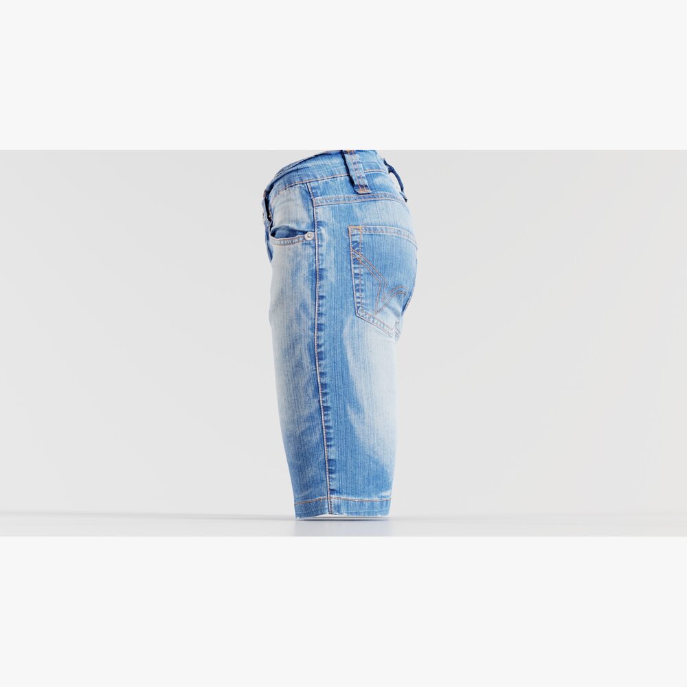 Tight Jeans Shorts Trousers 3D model - Download Trousers on 3DModels.org