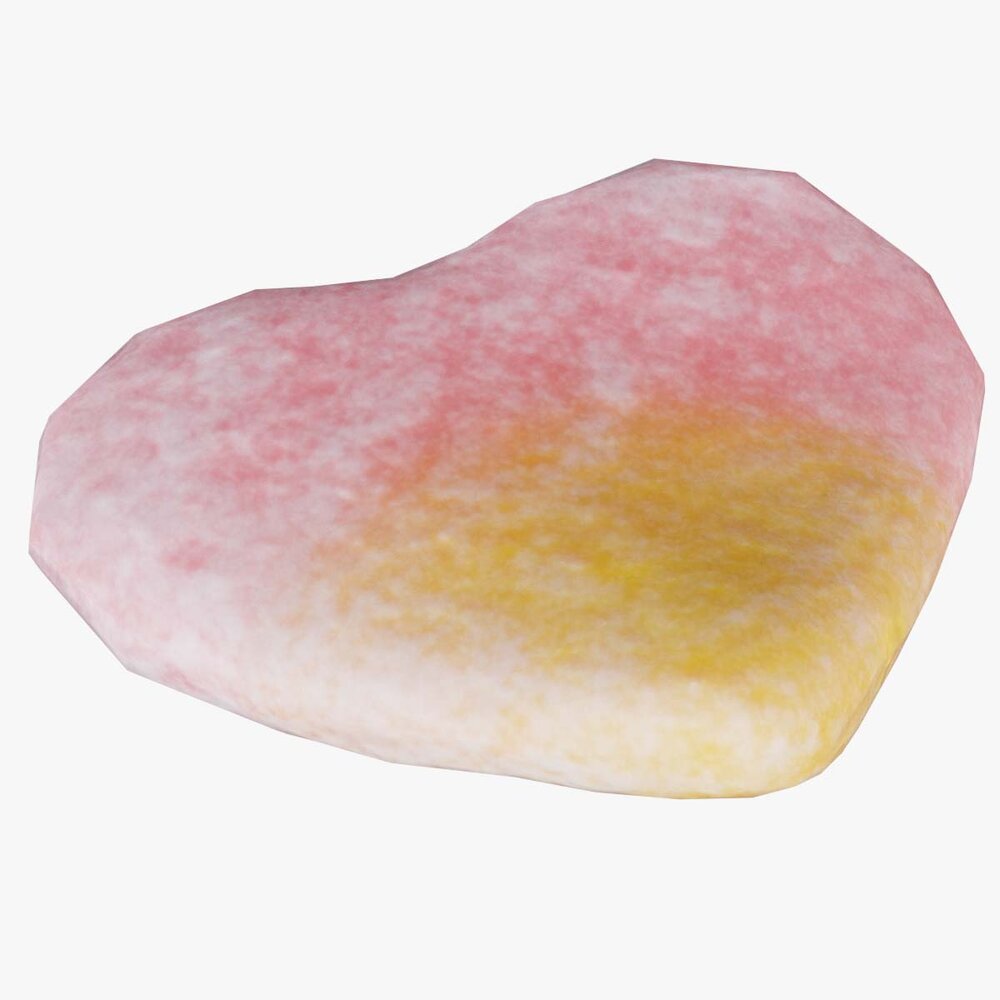 2 Color Sour Heart 3D model - Download Dessert on 3DModels.org