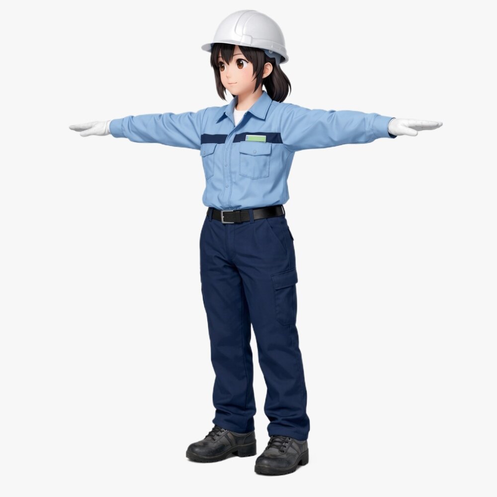 Anime Factory Worker 3D model - 3DModels.org