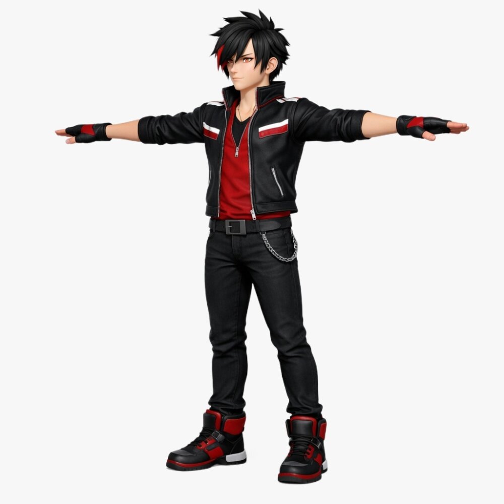 Anime Rival Character 3D model - 3DModels.org