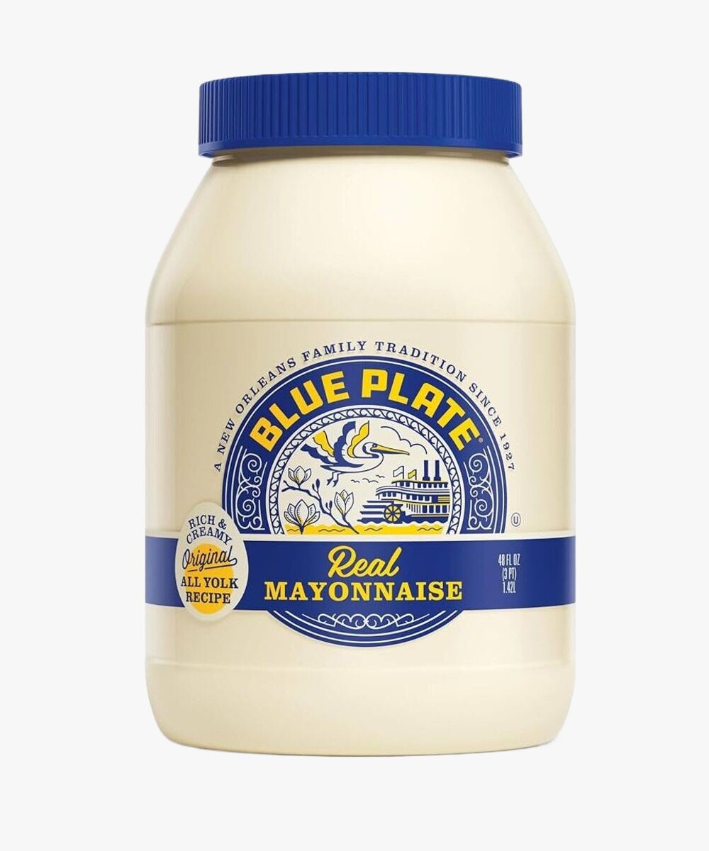 Blue Plate Real Mayonnaise In A Glass Jar 3D model - 3DModels.org