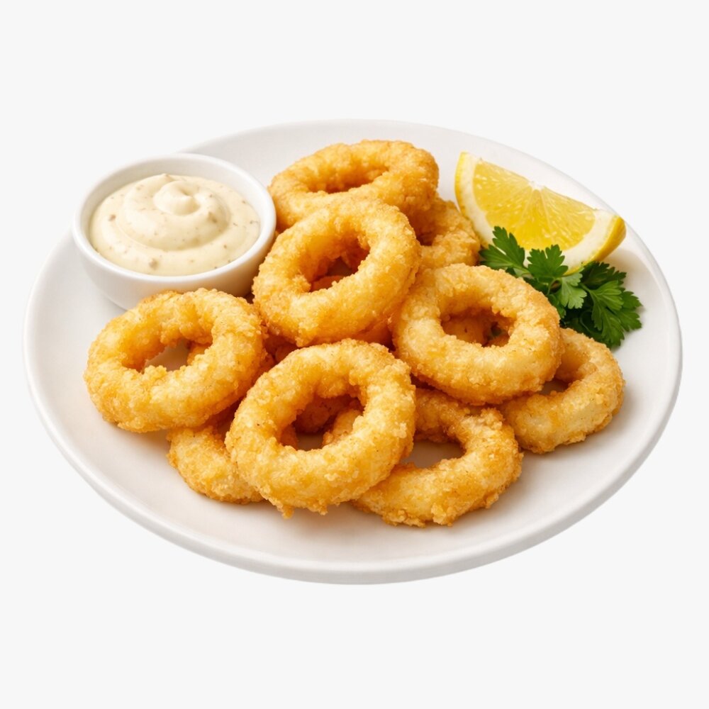 Calamares a la Romana con Salsa Modelo 3D - 3DModels.org