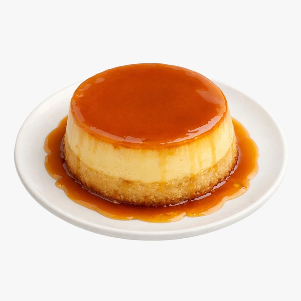 Caramel Custard Cake 3D model - 3DModels.org