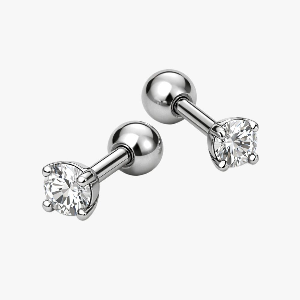 Cartilage Stud Earrings 3D model - 3DModels.org