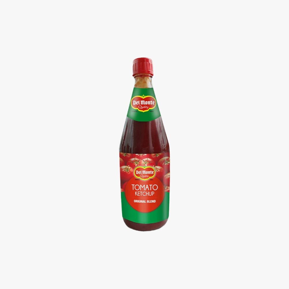 Ketchup de Tomate Del Monte en Botella de Vidrio Modelo 3D - 3DModels.org