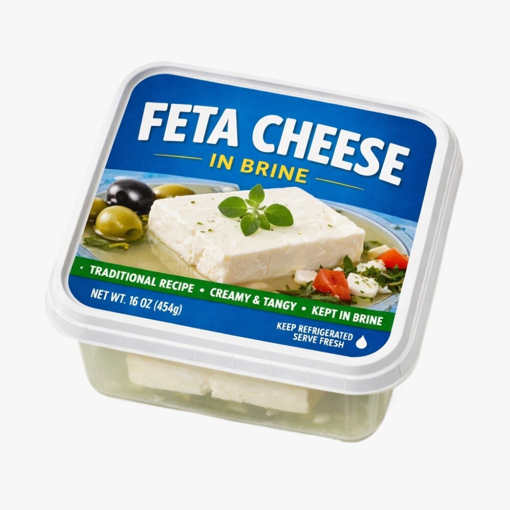 Feta Cheese In A Brine Container 3D model - 3DModels.org
