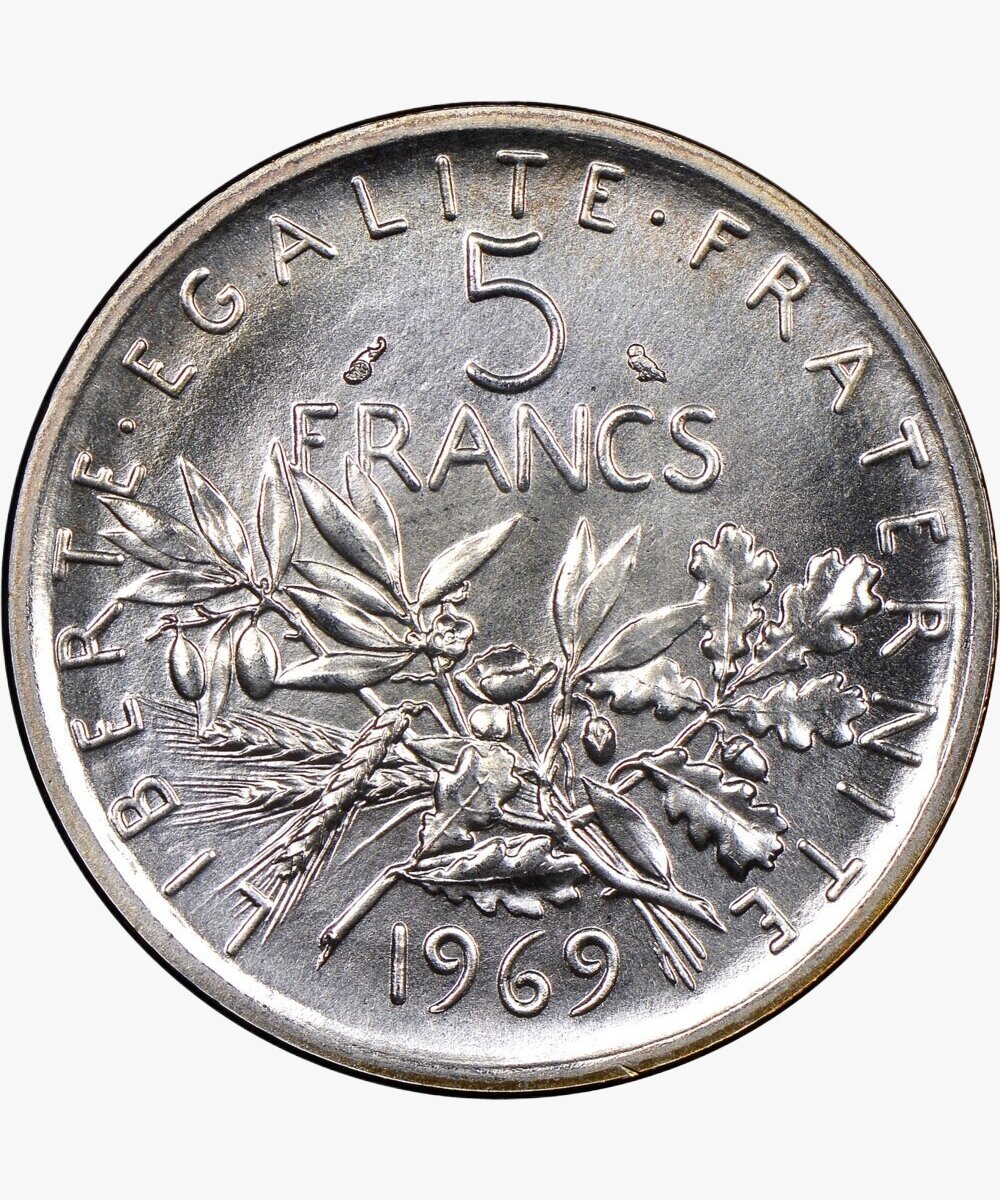Moneda de Cinco Francos de 1969 Modelo 3D - 3DModels.org