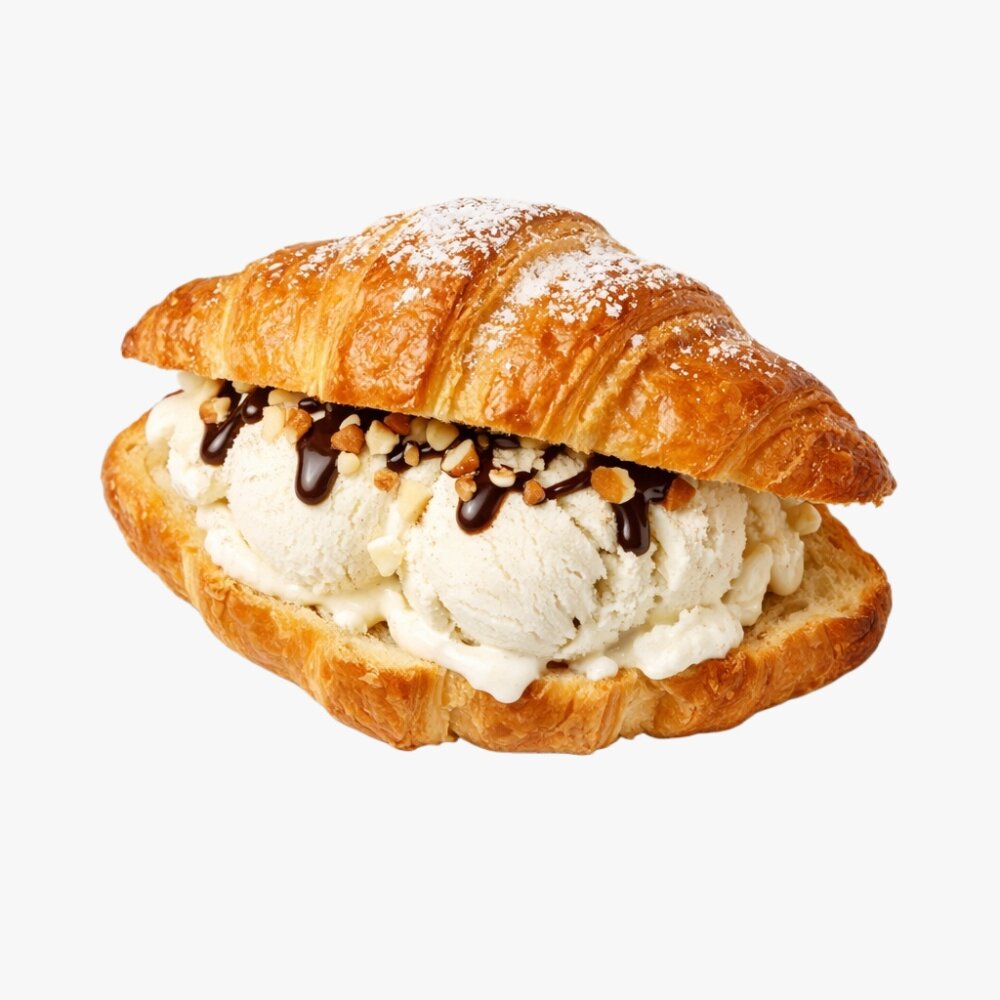 Ice Cream Croissant Sandwich 3D model - 3DModels.org