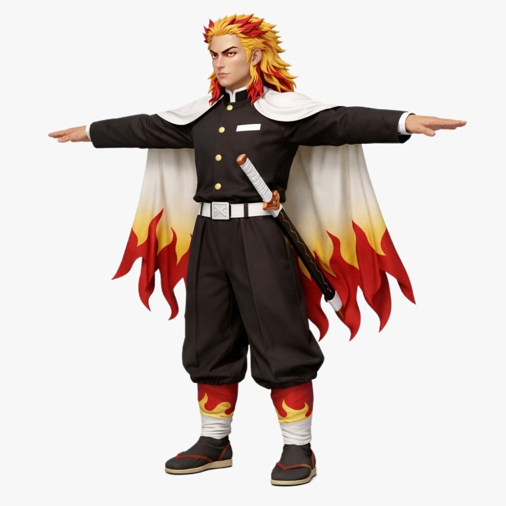 Kyojuro Rengoku Modelo 3D - 3DModels.org