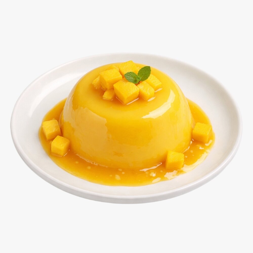 Mango Pudding 3D model - 3DModels.org