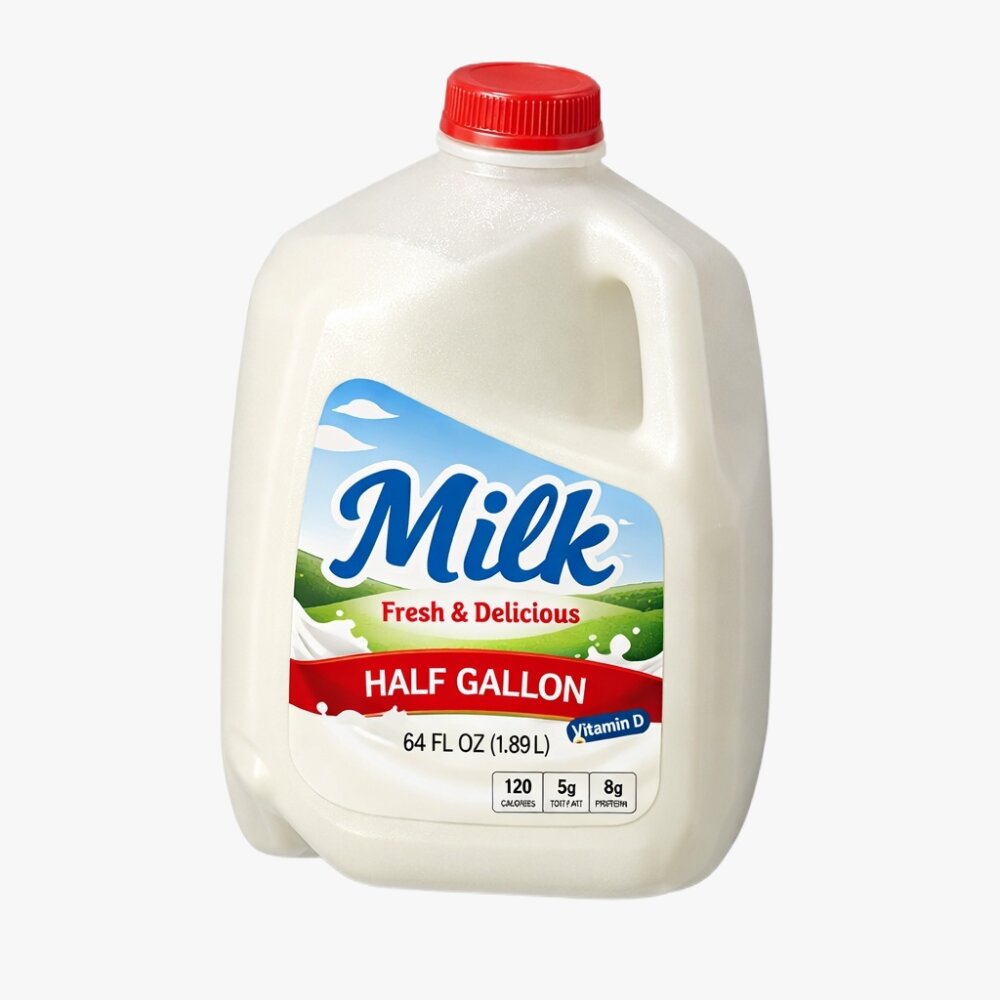 Milk Plastic Jug Half Gallon 3D model - 3DModels.org