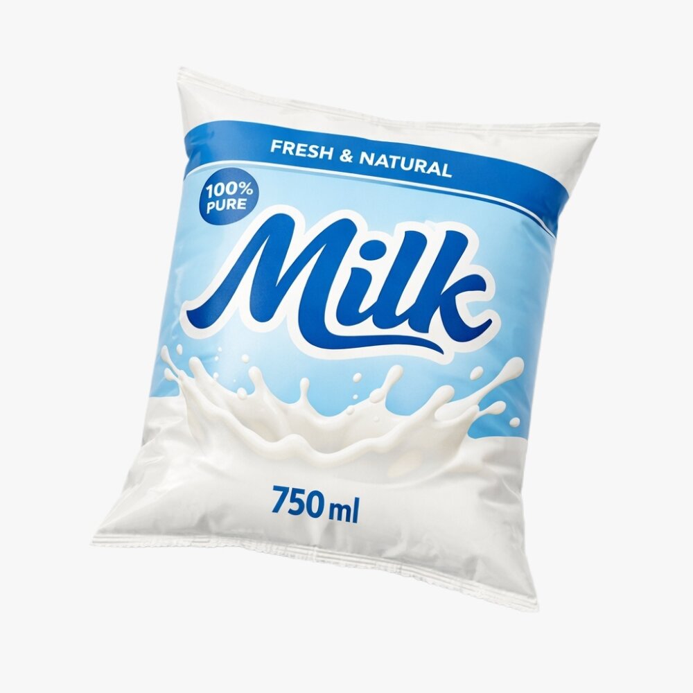 Milk Plastic Pouch 750 Ml 3D model - 3DModels.org