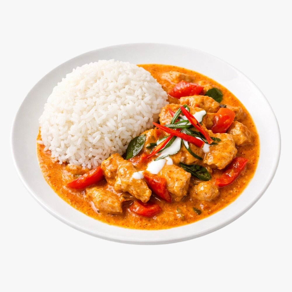 Curry Panang con Arroz Modelo 3D - 3DModels.org