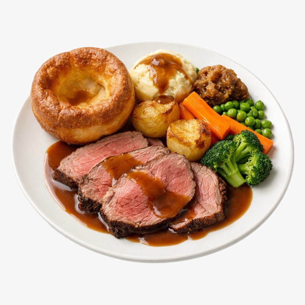Rôti de Bœuf Avec Yorkshire Pudding Modèle 3D - 3DModels.org