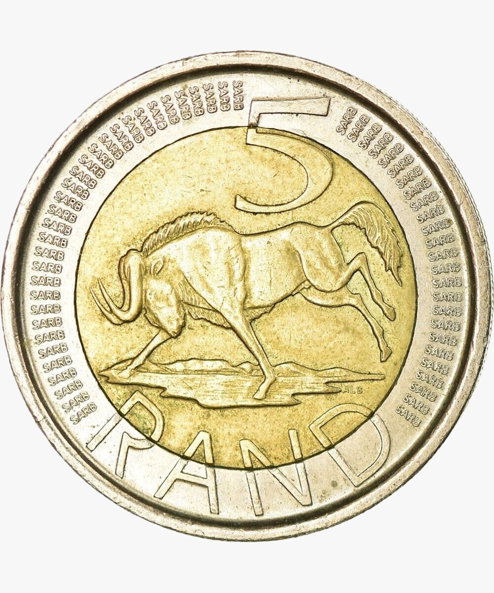 South African Rand Five Rand Coin 3D model - 3DModels.org