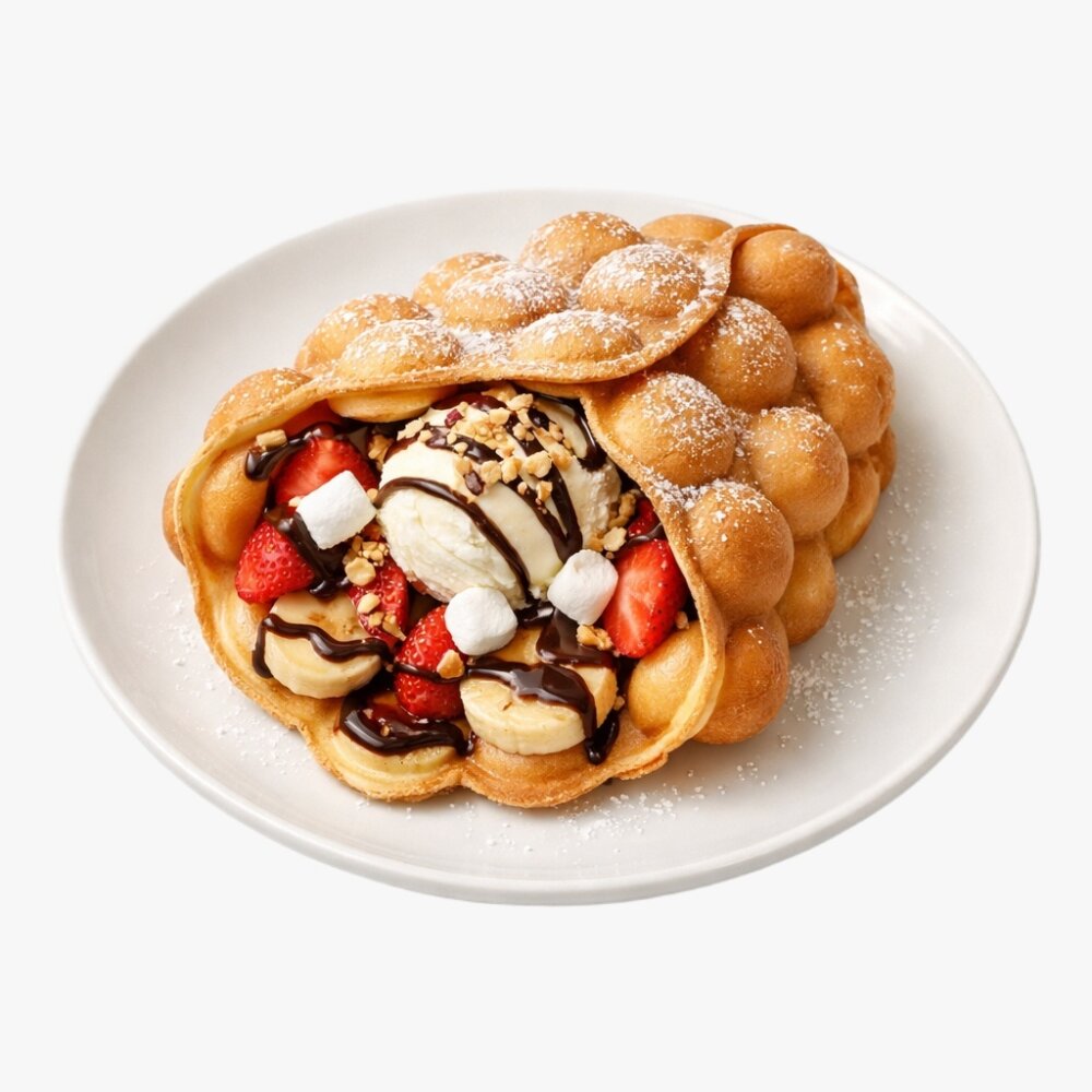 Sweet Egg Waffles 3D model - 3DModels.org