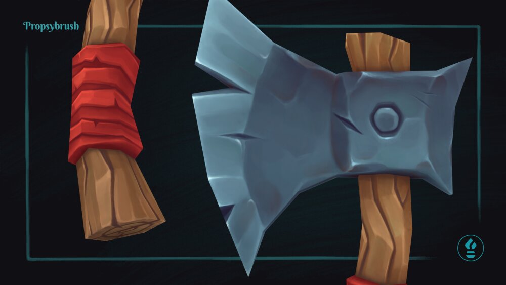 Stylized Axe Prop – Game-ready Hand-painted Asset – 3D model - Download ...