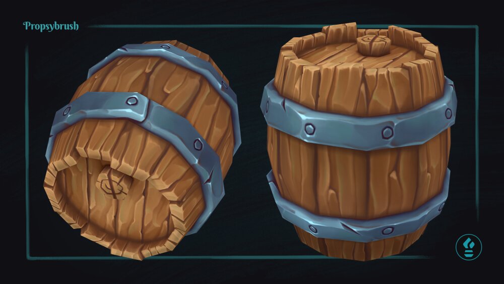 Stylized Barrel Prop – Game-ready Hand-painted Asset – 3D model ...