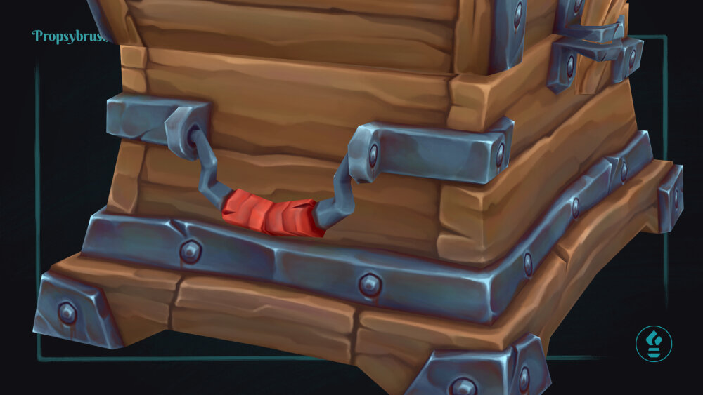 Stylized Rustic Chest Prop – Game-ready Hand-painted Asset – 3D model ...