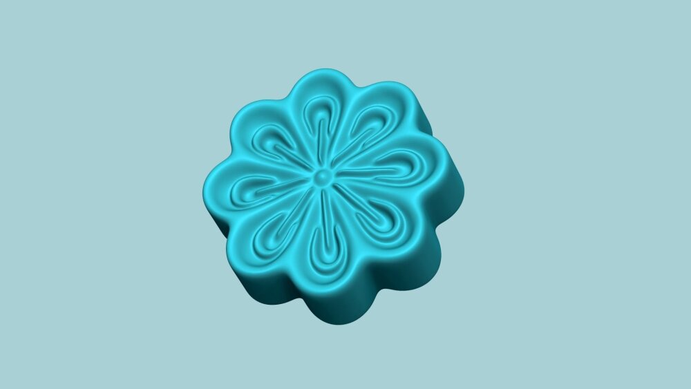 Japanese Sweet Mold Traditional Decoration – Floral Pattern Manju Stamp ...