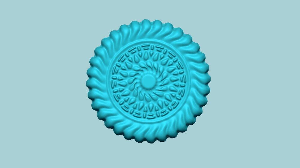 Biscuit Silicon Molding – Cookie Mould with Ornate Circular Design 3D ...