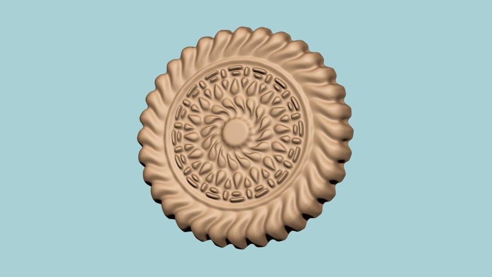 Biscuit Silicon Molding – Cookie Mould with Ornate Circular Design 3D ...