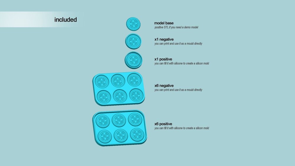 Biscuit Silicon Molding – Cookie Mould with Ornate Biscuit Design 3D ...