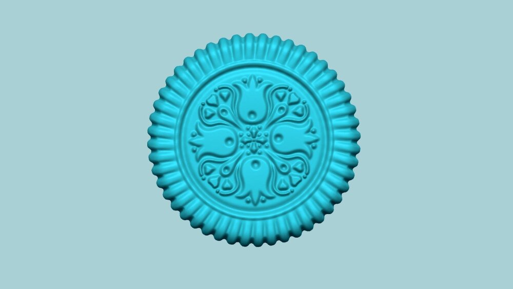 Biscuit Silicon Molding – Cookie Mould with Ornate Biscuit Design 3D ...
