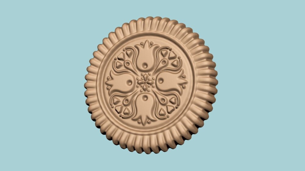 Biscuit Silicon Molding – Cookie Mould with Ornate Biscuit Design 3D ...