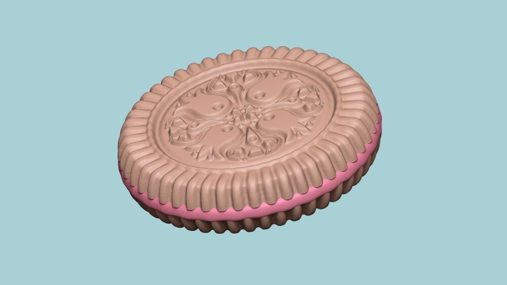 Biscuit Silicon Molding – Cookie Mould with Ornate Biscuit Design 3D ...