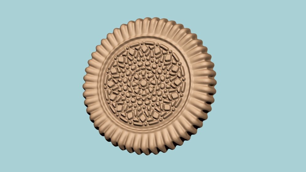 Biscuit Silicon Molding – Cookie Mould with Detailed Round Floral ...