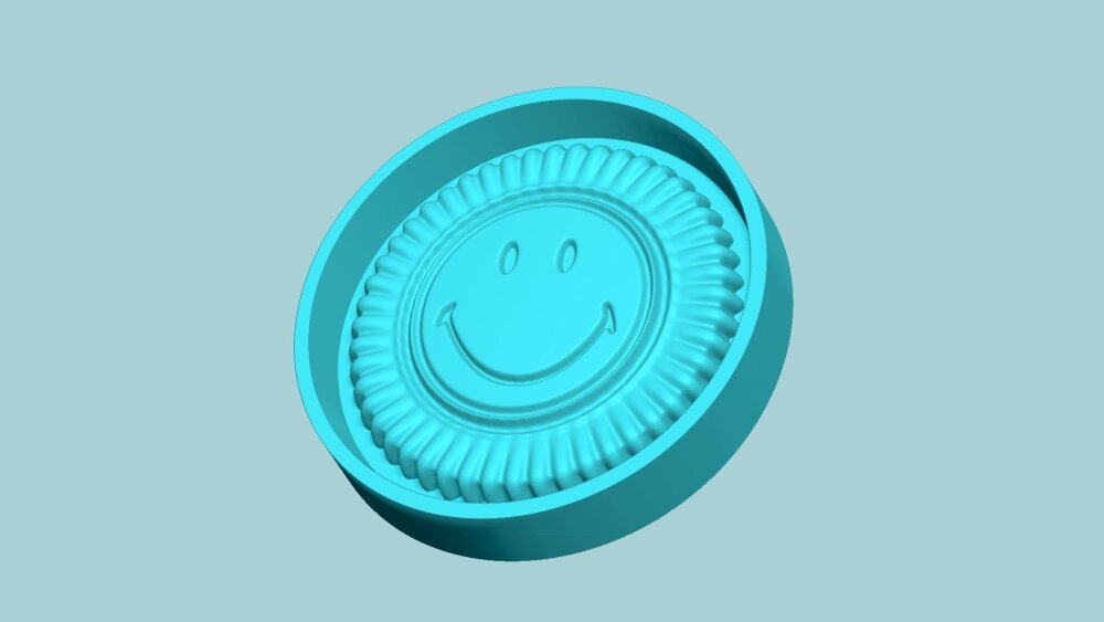 Biscuit Silicon Molding – Cookie Mould with Smiley Face Design 3D ...