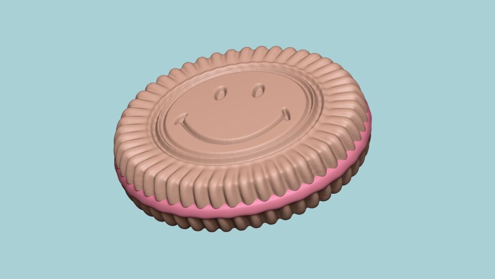 Biscuit Silicon Molding – Cookie Mould with Smiley Face Design 3D ...