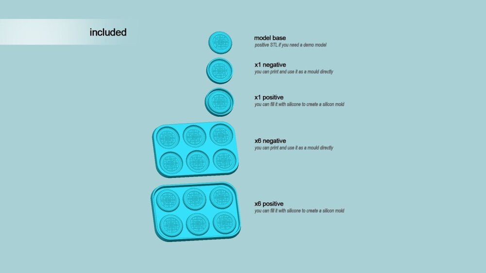 Biscuit Silicon Molding – Cookie Mould with Geometric Cookie Design 3D ...