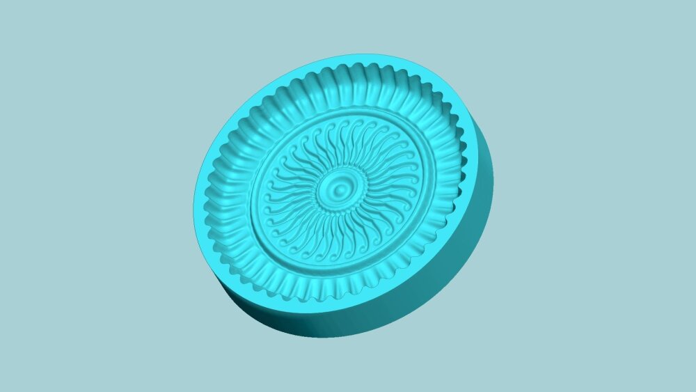 Biscuit Silicon Molding – Cookie Mould with Ornate Sunburst Biscuit ...