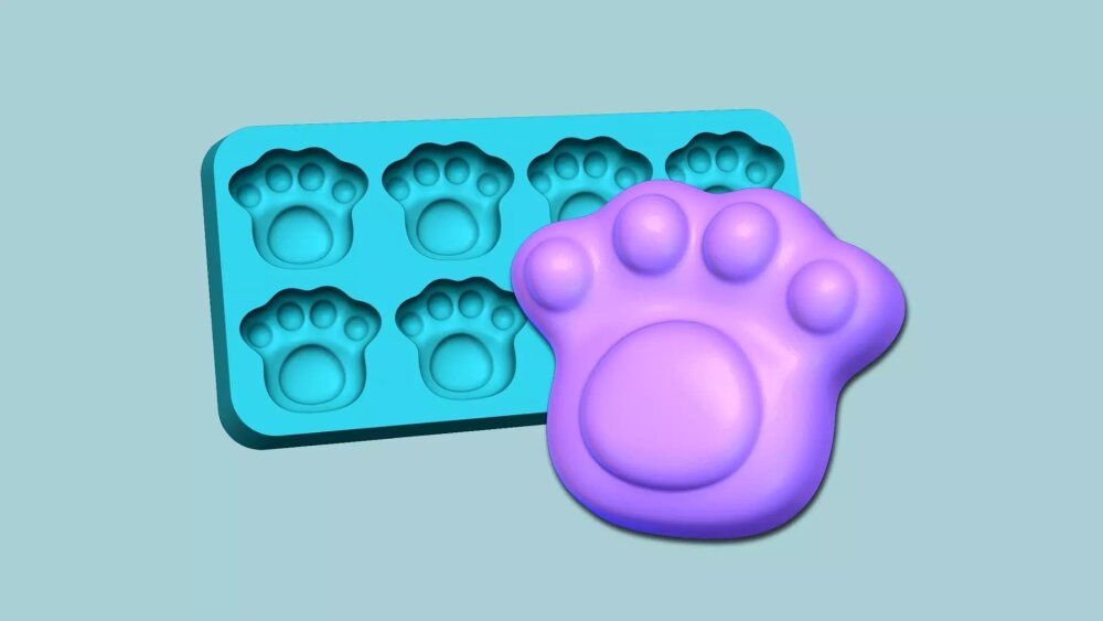 Modelo Molde de Caramelo de Goma con Forma de Pata para Impresión 3D ...