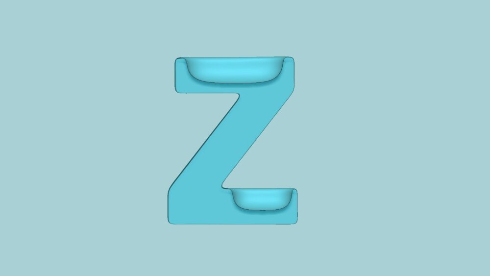 Alphabet Vases Collection – Vase Z 3D model - Download Hobby on ...