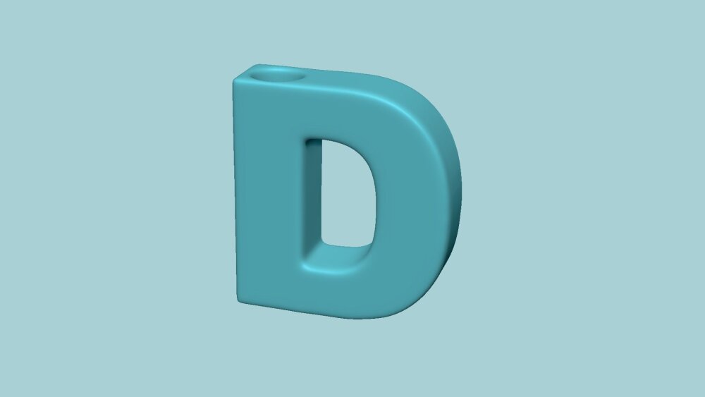 Alphabet Vases Collection – Vase D 3D model - Download Hobby on ...