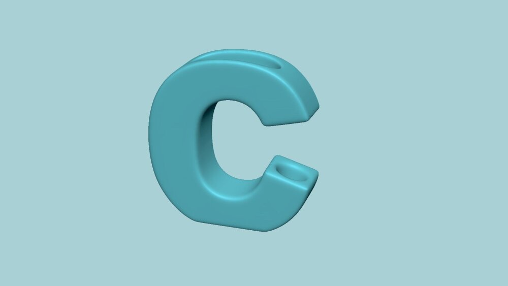 Alphabet Vases Collection – Vase C 3D model - Download Hobby on ...