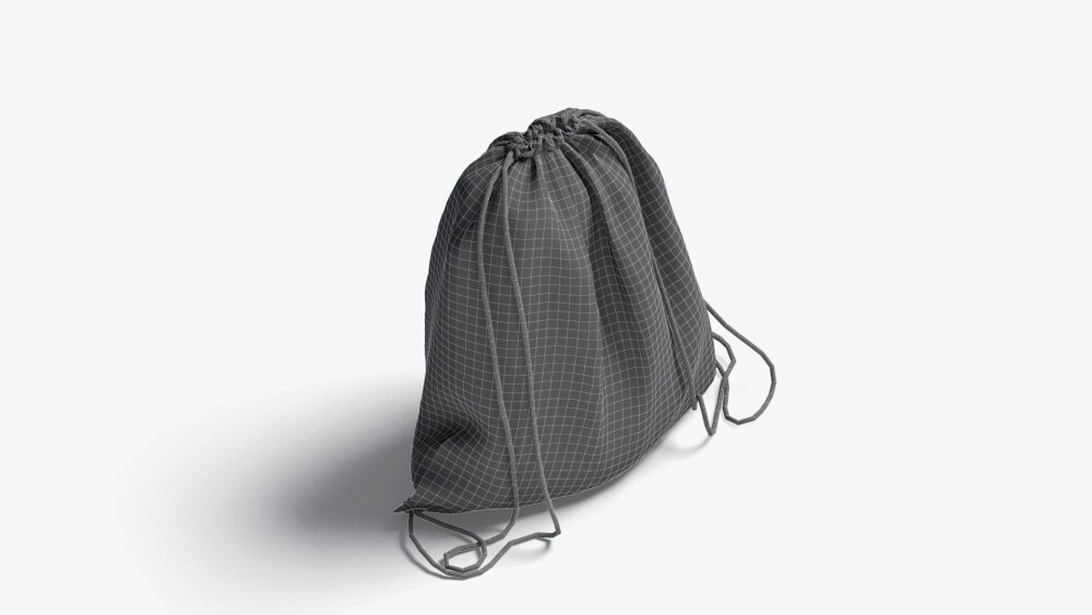 Sport Pouch with Cord 3D model - Download Bags on 3DModels.org